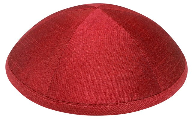 Red Raw Silk Kippah – Mitzvahland.com